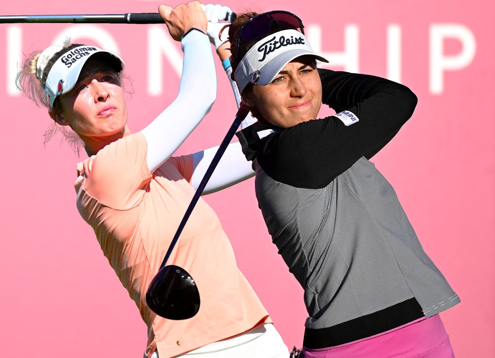 Nastasia Nadaud avec Nelly Korda ! Les départs du 3e tour de l'Evian ...